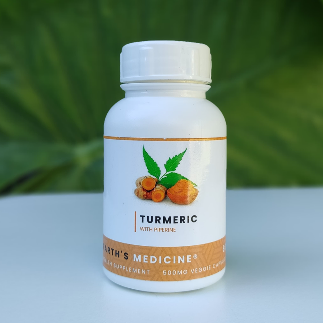 Turmeric with Piperine 500mg 60Caps – Earths Medicine